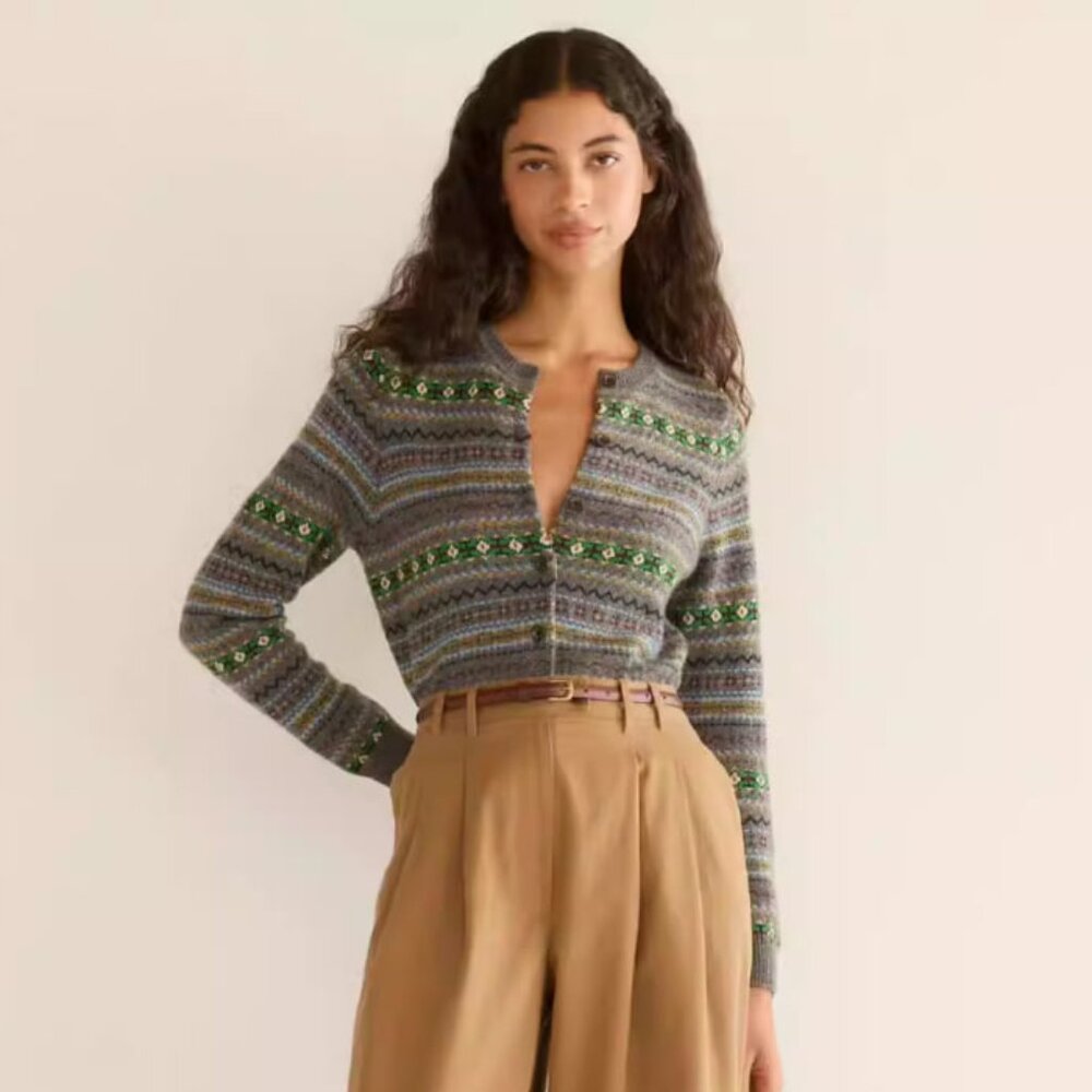 Doen Faustine Cardigan in Dashwood Fair Isle - Gem
